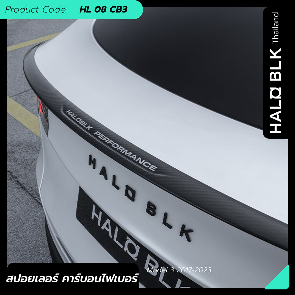 HALOBLK Dry Carbon Rear Sopiler (With a HALOBLK PERFORMACE sticker ...