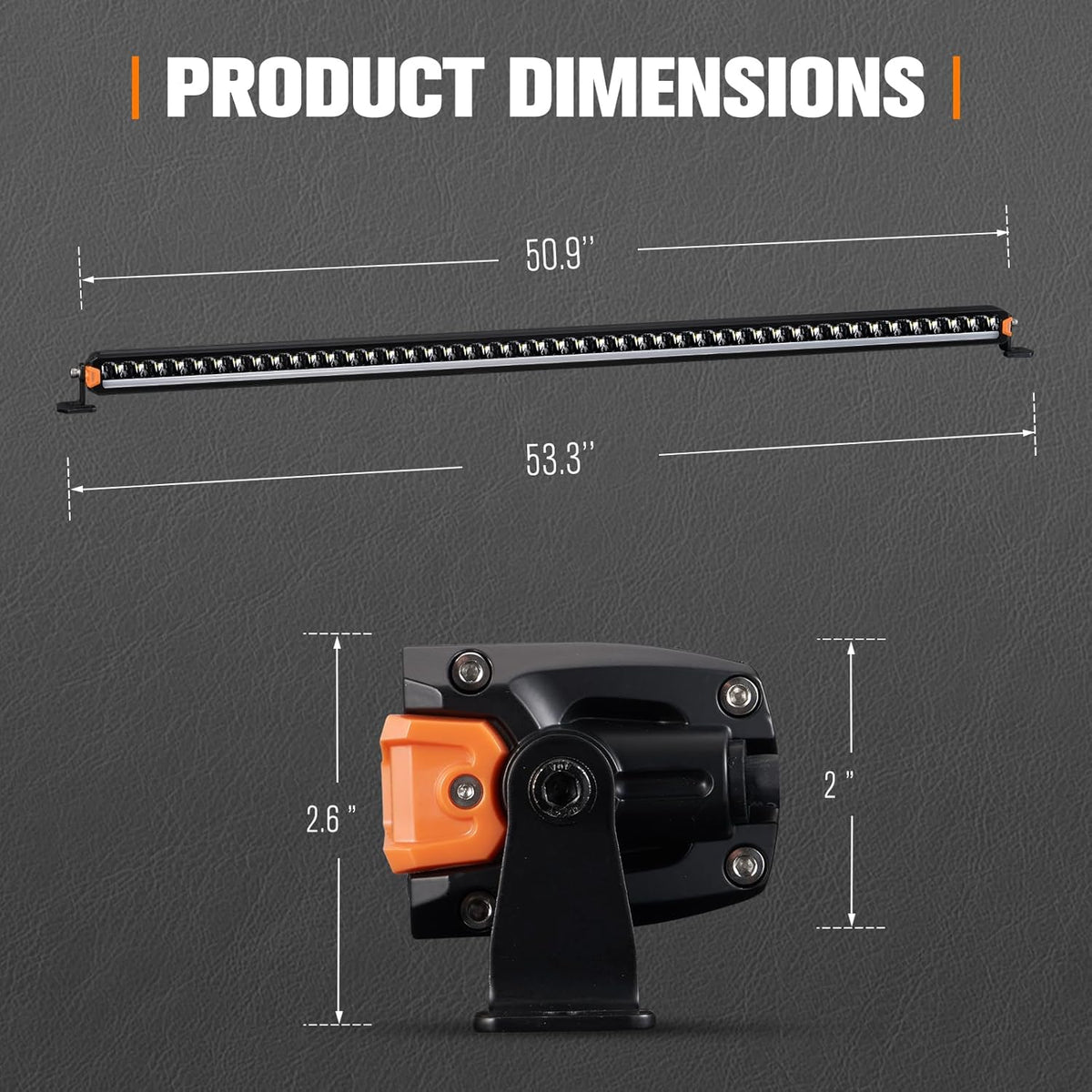 1x50 inch single row led light bar with DRL – ROCKTANK THAILAND
